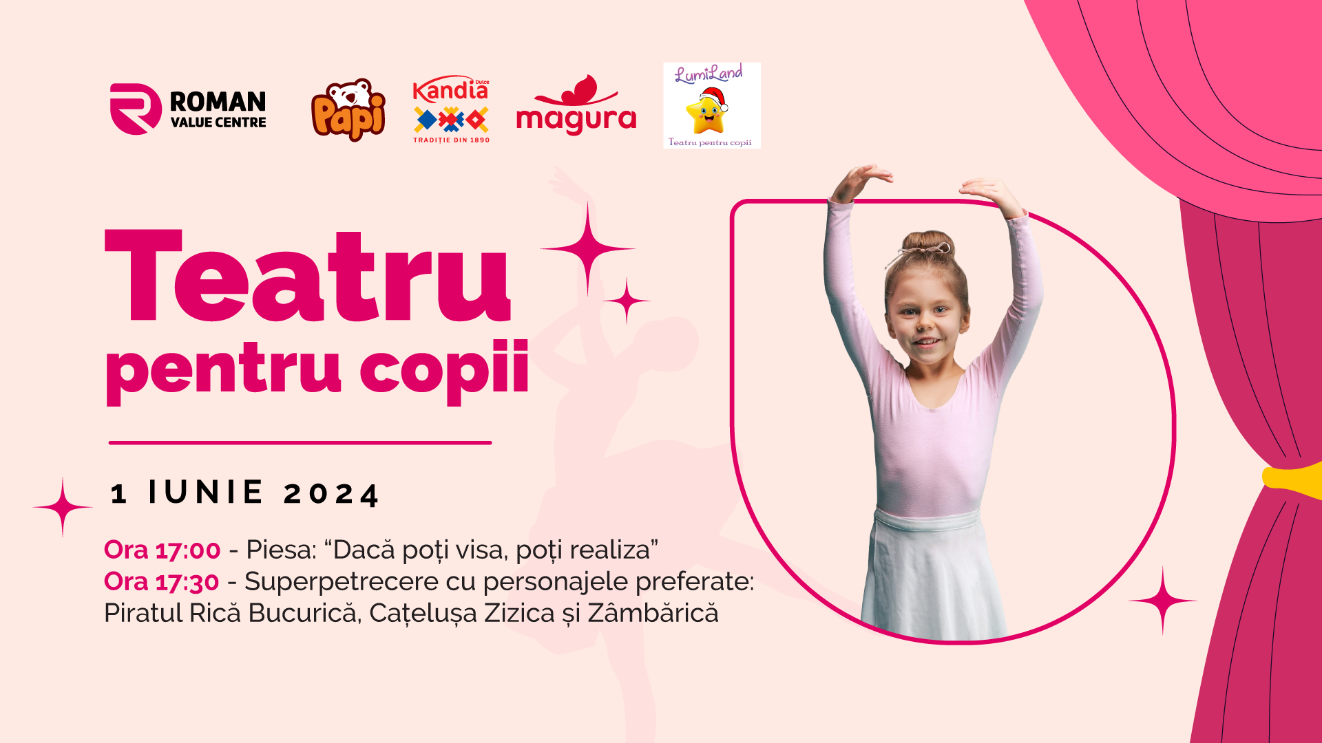 Teatru pentru copii, de 1 iunie, la Roman Value Centre - Roman - Roman